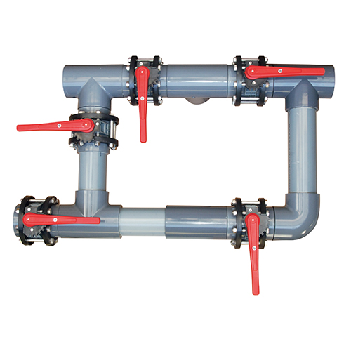 Single Filter 4" 5 Valve Face Pipework Kit - Golden Coast Shop